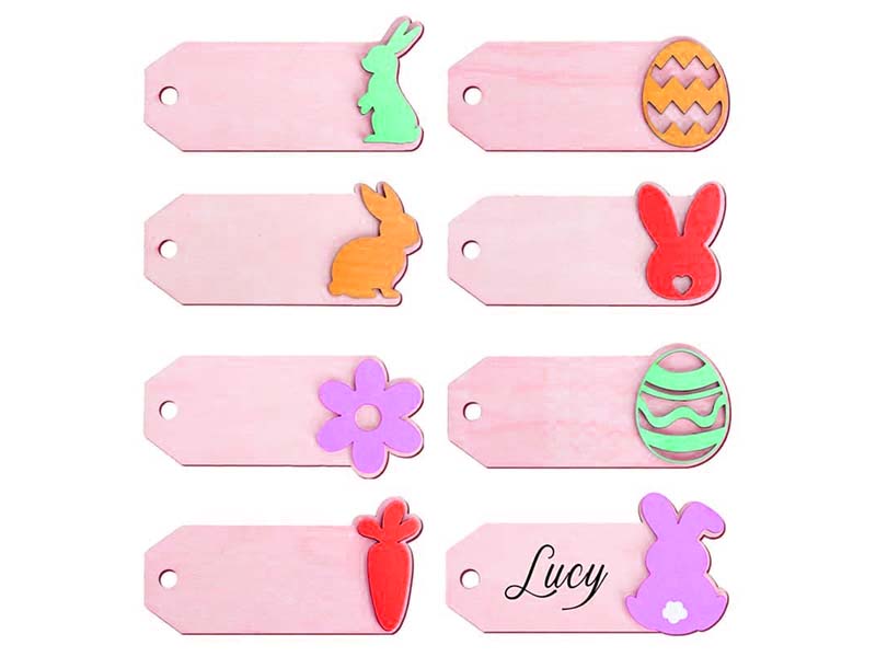Laser Cut Personalized Easter Basket Decoration Name Tags Template ...