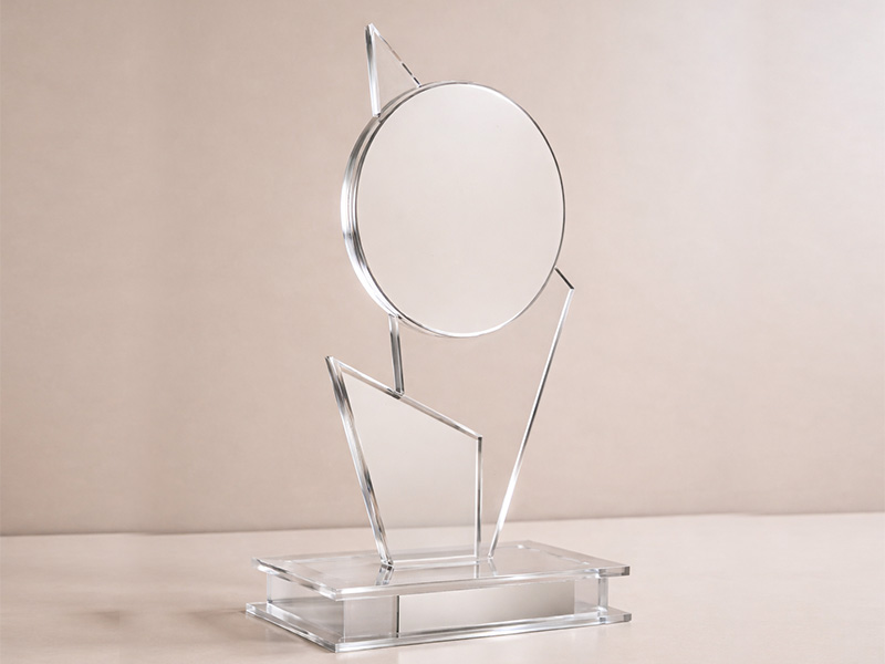 Laser Cut Modern Acrylic Award Trophy with Circular Plate Recognition ...