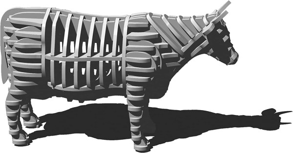 Laser Cut Cow Puzzle Model Animal 3D Puzzle Template PDF File | Vectors ...