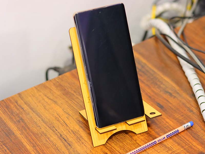 Laser Cut Mobile Stand with Pencil Holder 3mm Vector File | Vectors File