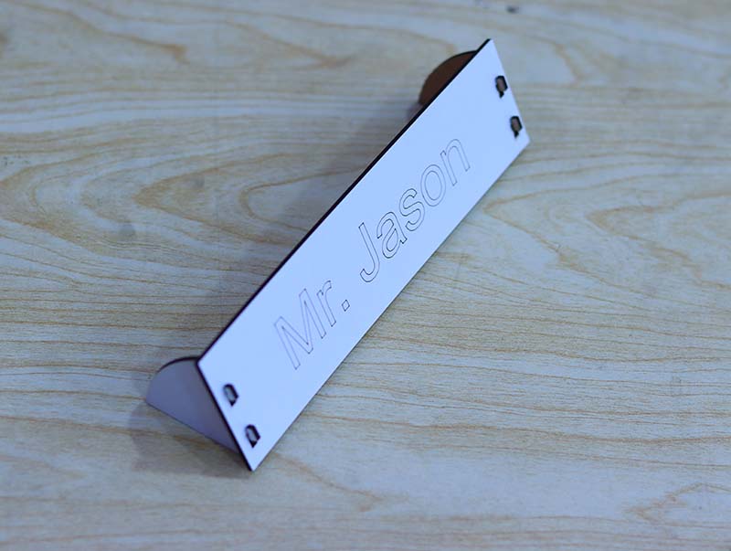 Laser Cut Desk Name Plate 3mm Vector File | Vectors File