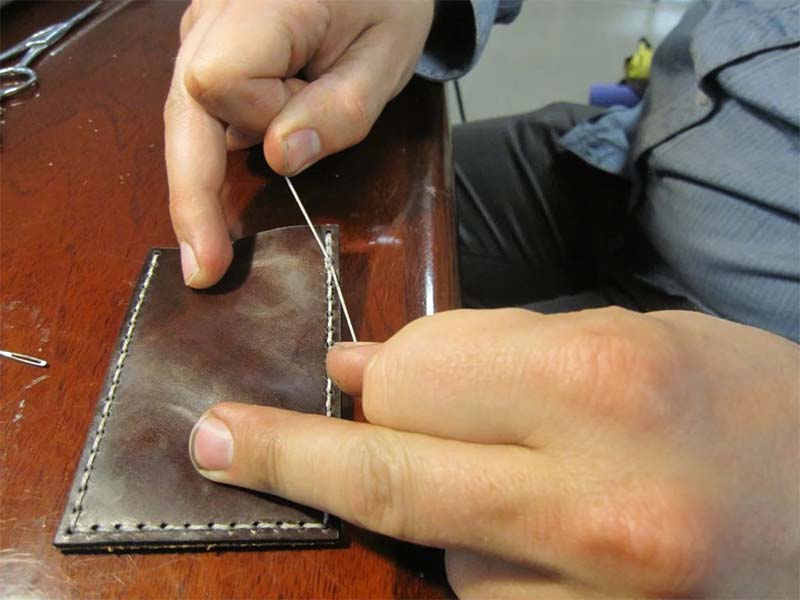 Leather Front Pocket Credit Card Case Laser Cut Leather Card Pouch ...