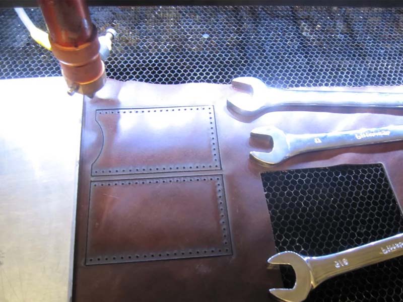 Leather Front Pocket Credit Card Case Laser Cut Leather Card Pouch ...