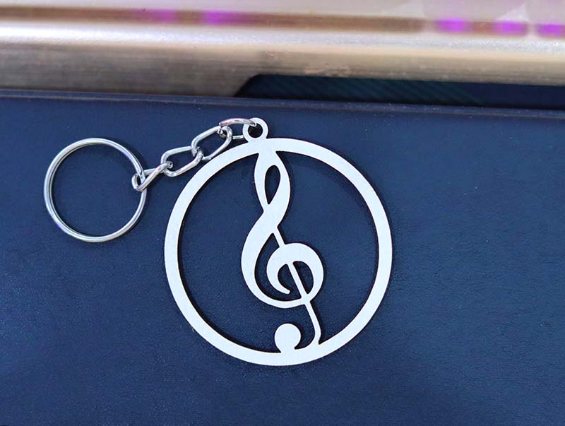 Laser Cut Music Icon Keychain Template Vector File | Vectors File