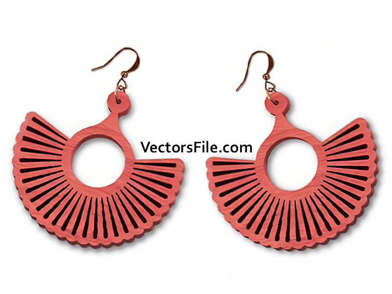 Wooden Earring Design Laser Cut Jewelry Template | Vectors File