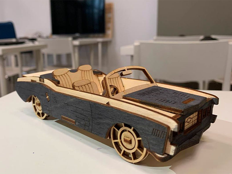 Convertible Chevrolet Camaro Laser Cut 3D Toy Car Puzzle Model Kit ...