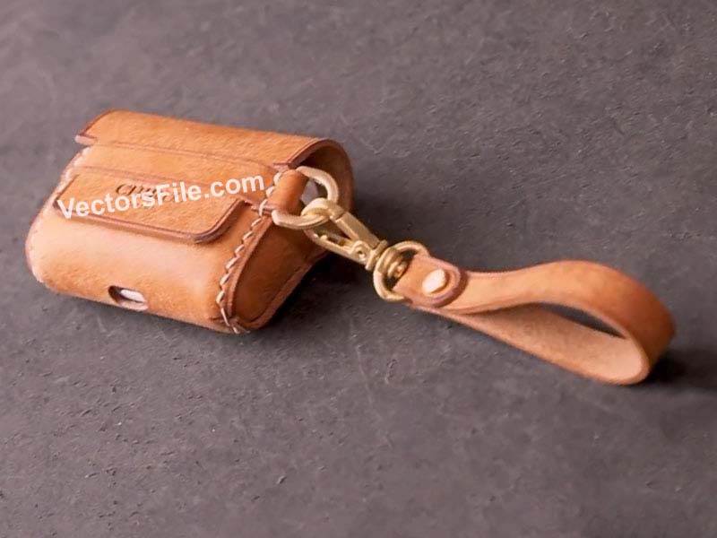 Laser Cut Leather Airpod Pro Case Leather Pouch Template | Vectors File