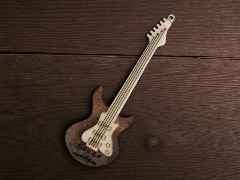 Laser Cut Guitar Keychain Keyring Design Idea | Vectors File