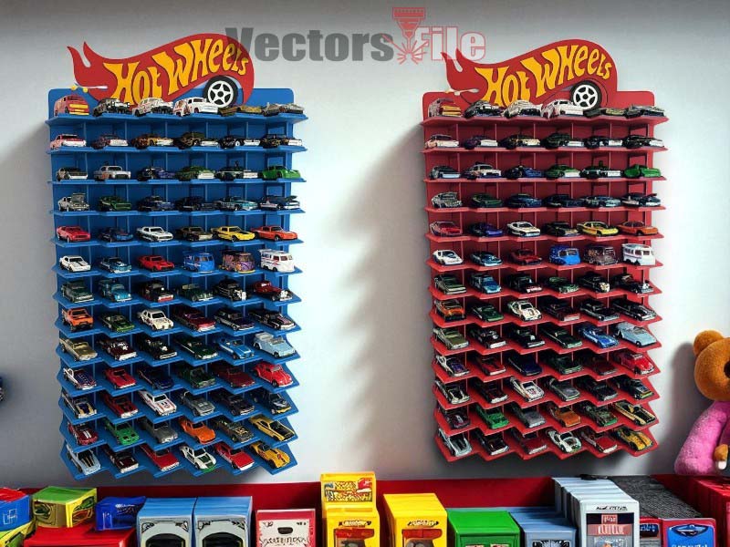 Laser Cut Acrylic Hot Wheels Display Shelf Wall Hanging Display Stand ...