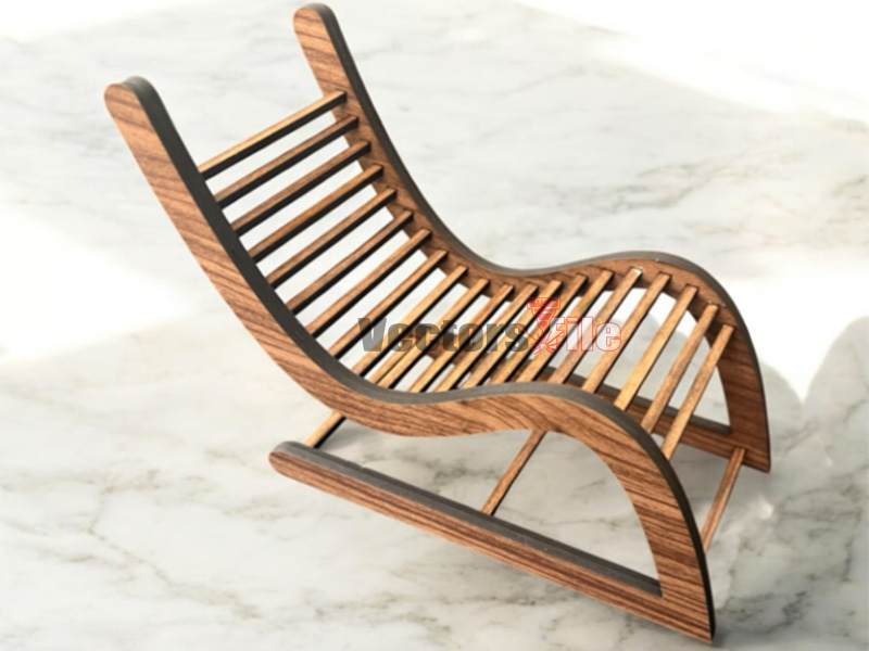 Laser Cut Modern Miniature Chair Model for Dollhouse Furniture Template ...