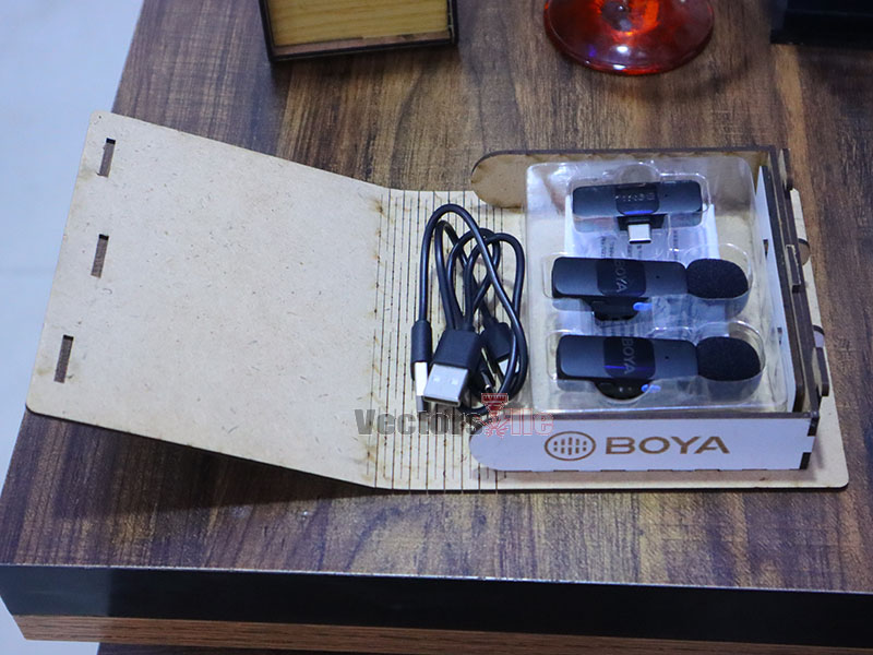 Laser Cut BOYA V20 Wireless Mic Case DIY Wooden Mic Box | Vectors File