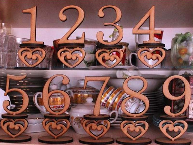 Laser Cut Number Frames with Bases Designed for Table Numbers or ...