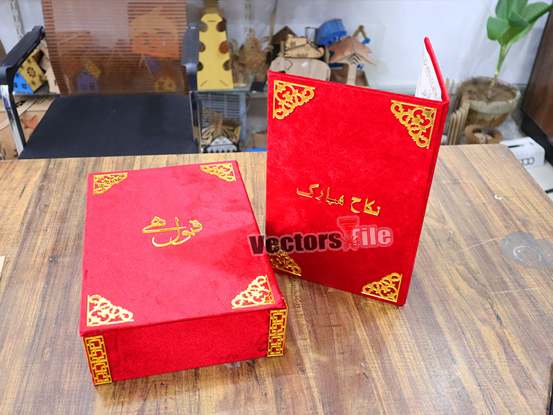 Laser Cut Personalized Wedding Nikah Booklet with Box Wedding Gift Idea ...