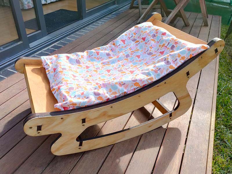Laser Cut Wooden Baby Rocker Template | Vectors File