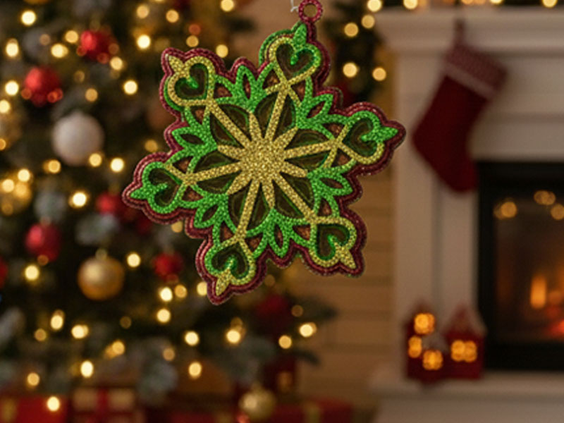 Laser Cut Christmas Decor Pendant Design | Vectors File