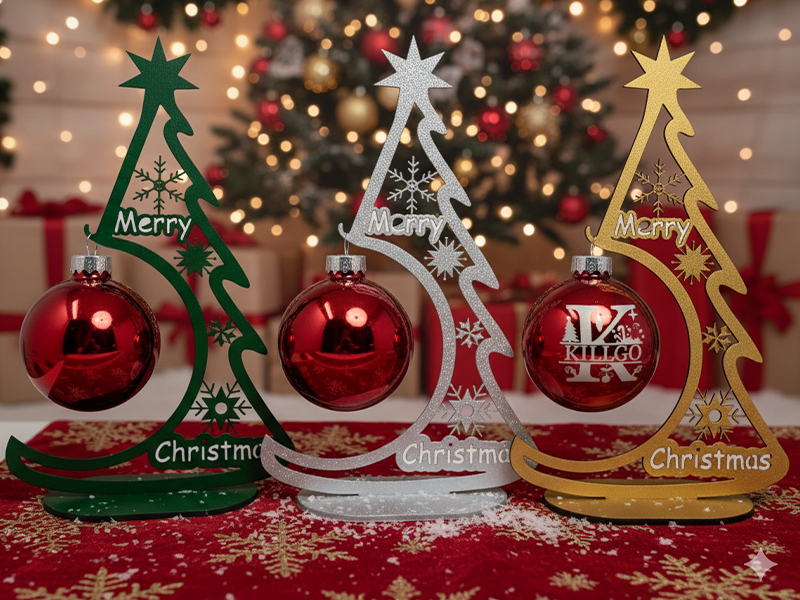 Laser Cut Wooden Christmas Tree Ornament Holder for Decoration ...