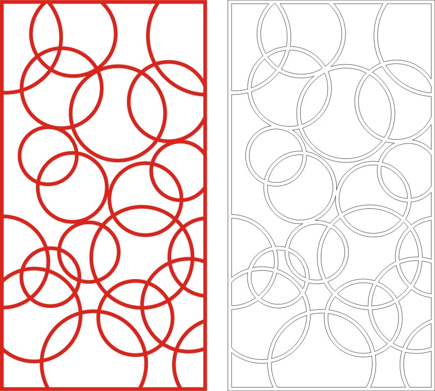 Abstarct Bubble Style Vector Panel Laser Cut CDR File | Vectors File