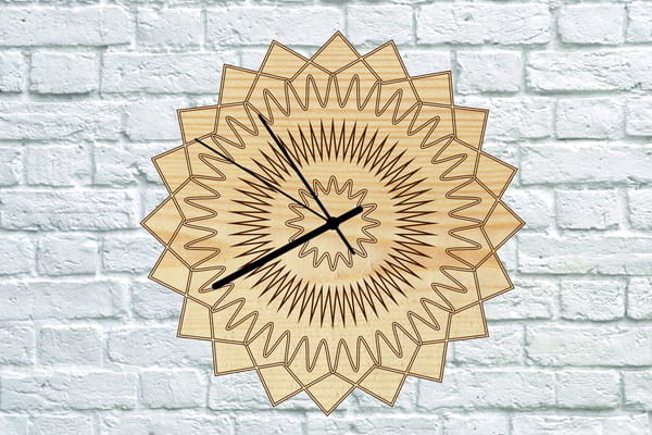 Flowery CNC Clock Plans CDR File | Vectors File