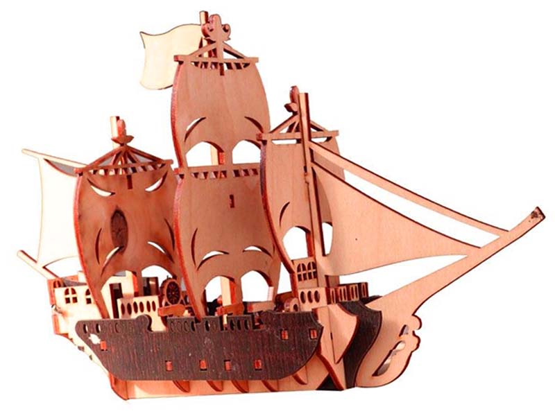 Free Laser Cut Ship Models Kids Toys Template Vector File | Vectors File