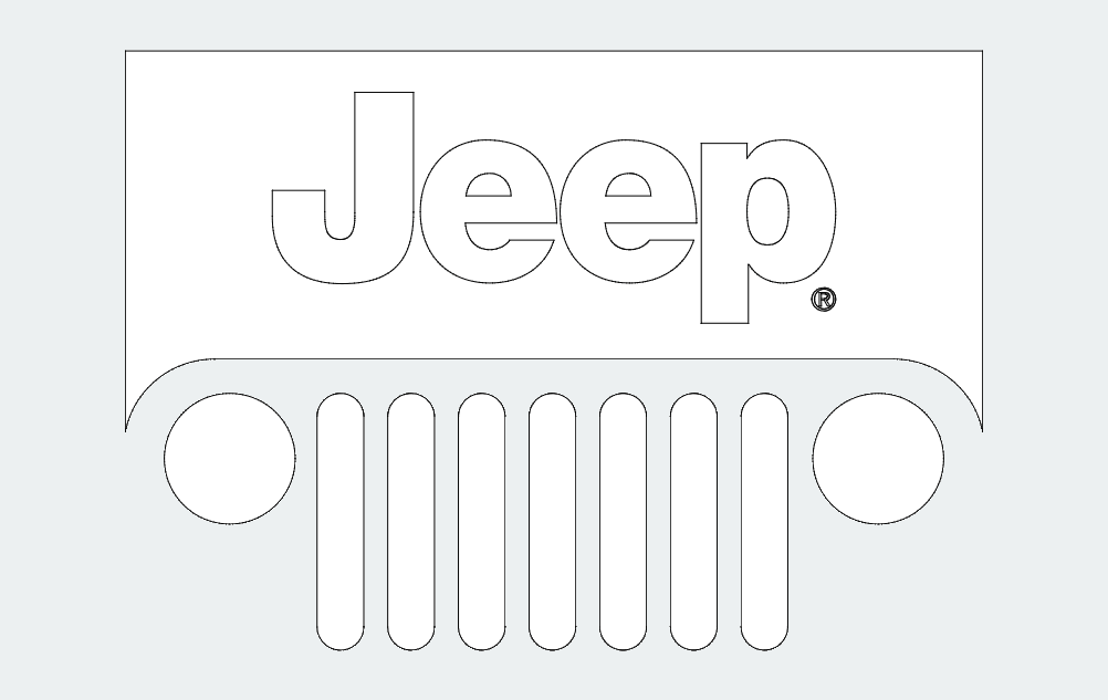 Jeep Front Side Free DXF Vectors File | Vectors File