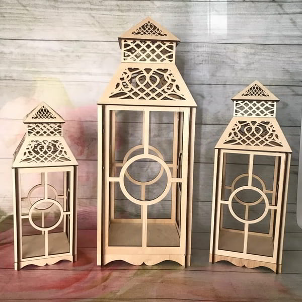 Lantern Candlestick Laser Cut CDR Vectors File Free Download Vectors File