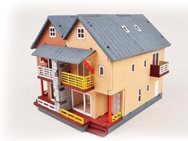 Laser Cut 3D Building Model Design Wooden House Template Vector File ...