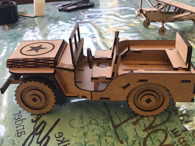 Laser Cut 3D Puzzle Jeep Model Kit Vector File | Vectors File