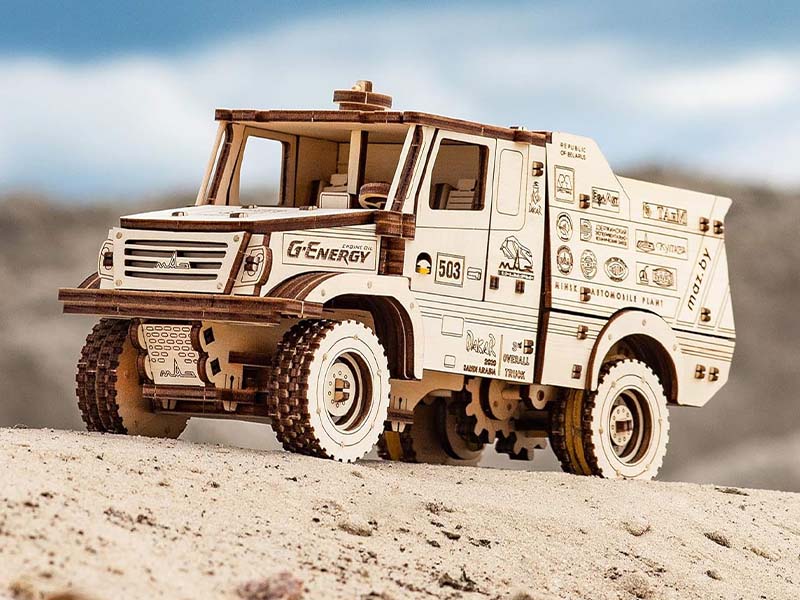 Laser Cut 3D Wooden MAZ 6440RR Mechanical Truck Model Kit Vector File ...