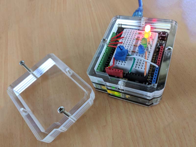 Laser Cut Acrylic Arduino Case Template Vector File | Vectors File