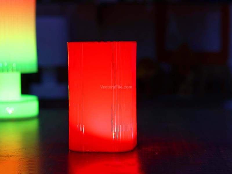 Laser Cut Acrylic LED Lamp Personalized Night Light Box Lamp | Vectors File