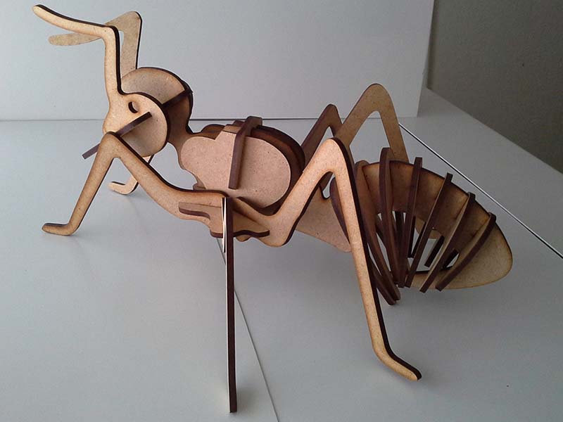 Laser Cut Ant Insect 3D Puzzle Kit | Vectors File