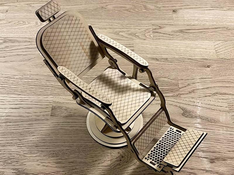 Laser Cut Barber Chair Hairdresser Chair Shop Decor Vector File ...