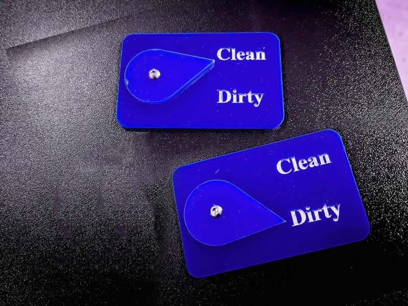 Laser Cut Clean and Dirty Dishwasher Sign Template Vector File ...