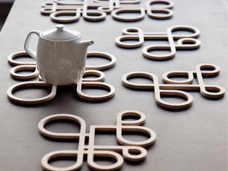 Laser Cut Coaster Tea Cup Holder Wooden Cup Mat | Vectors File