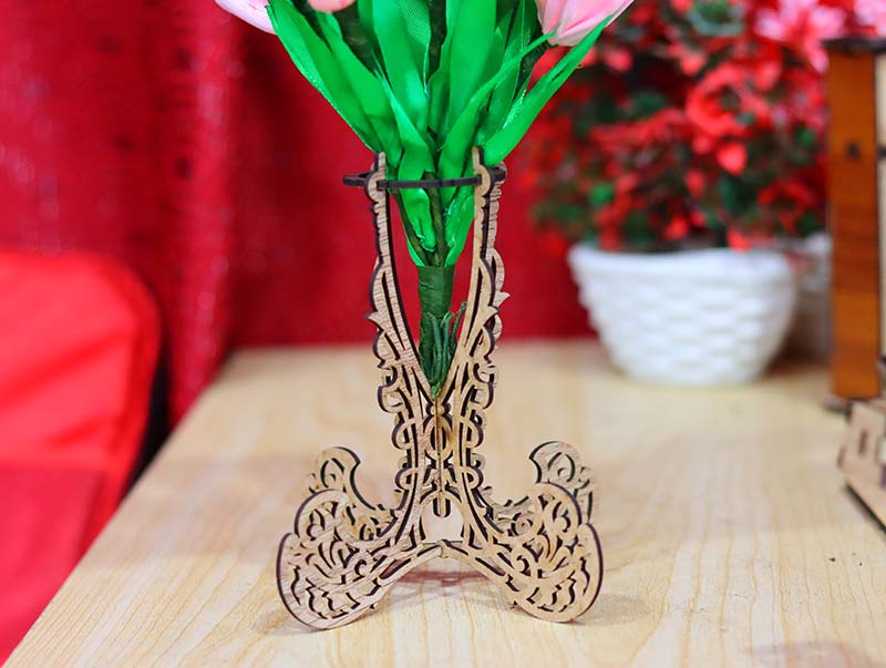 Laser Cut Flower Stand Flower Holder Flower Vase Vectors File | Vectors ...