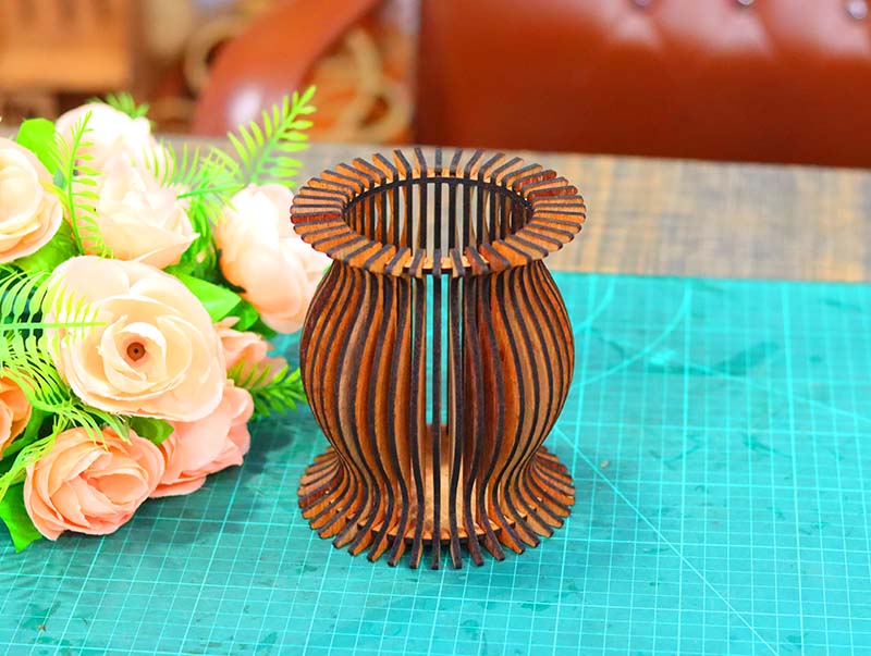 Laser Cut Flower Vase Wooden Flower Holder Flower Stand for Decor ...