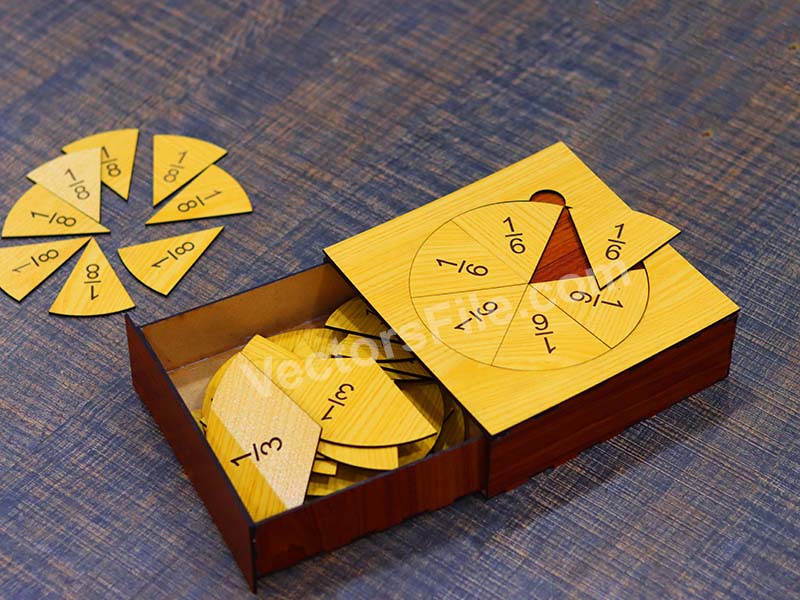 Laser Cut Fraction Learning Puzzle for Kids Educational Toolkit ...