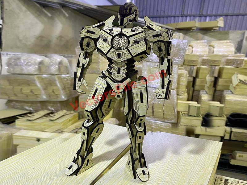 Laser Cut Gipsy Avenger Robot 3D Puzzle Toy Model Kit | Vectors File