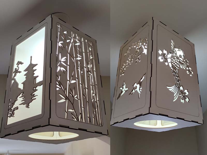 Laser Cut Hanging Lamp Design Vector File | Vectors File