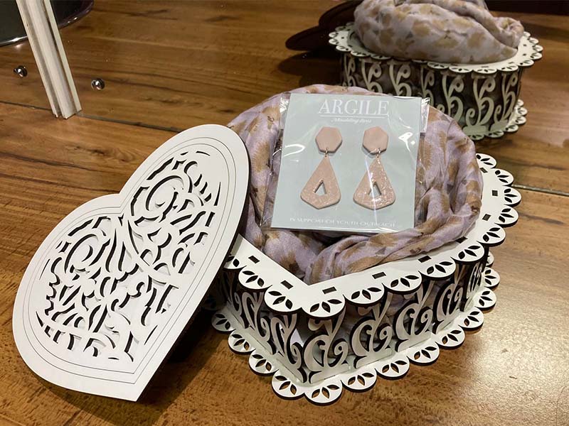 Laser Cut Heart Shaped Box Jewelry Box Template Gift Box | Vectors File