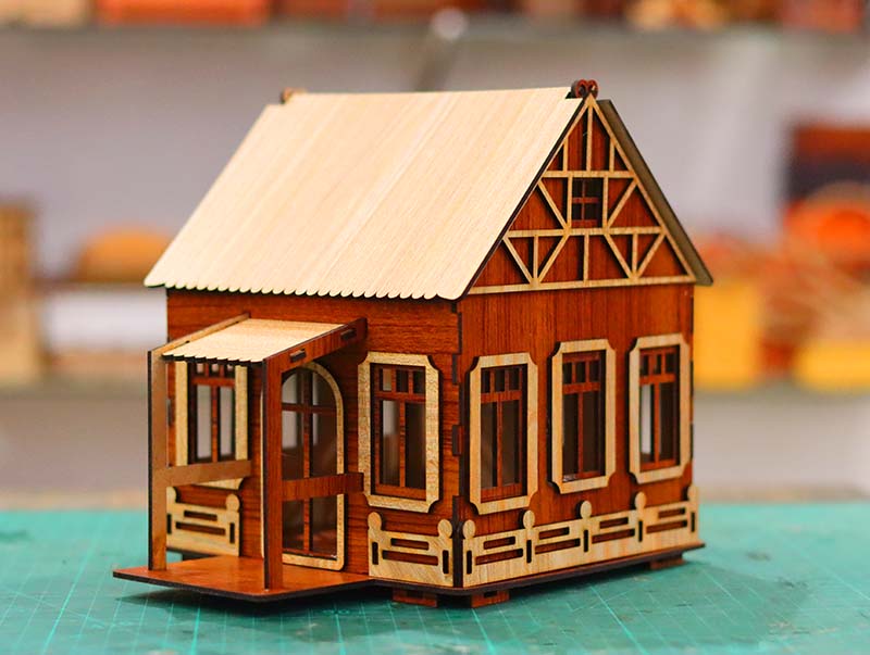 Laser Cut House Model Wooden House Toys Template 3mm Vector File ...