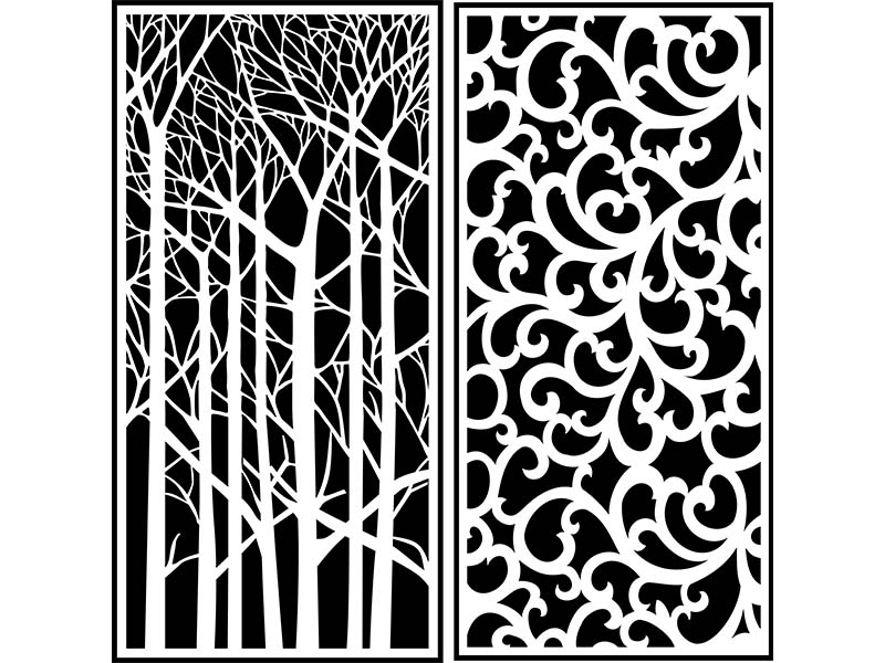 Laser Cut Jali Pattern Design Tree Shape Grill Pattern Vector File ...