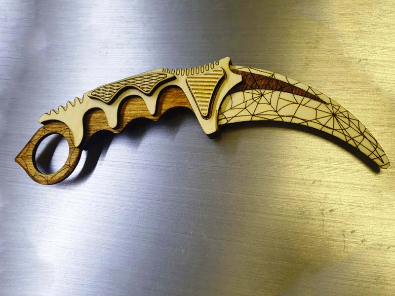 Laser Cut Karambit Knife Toy Template Vector File | Vectors File
