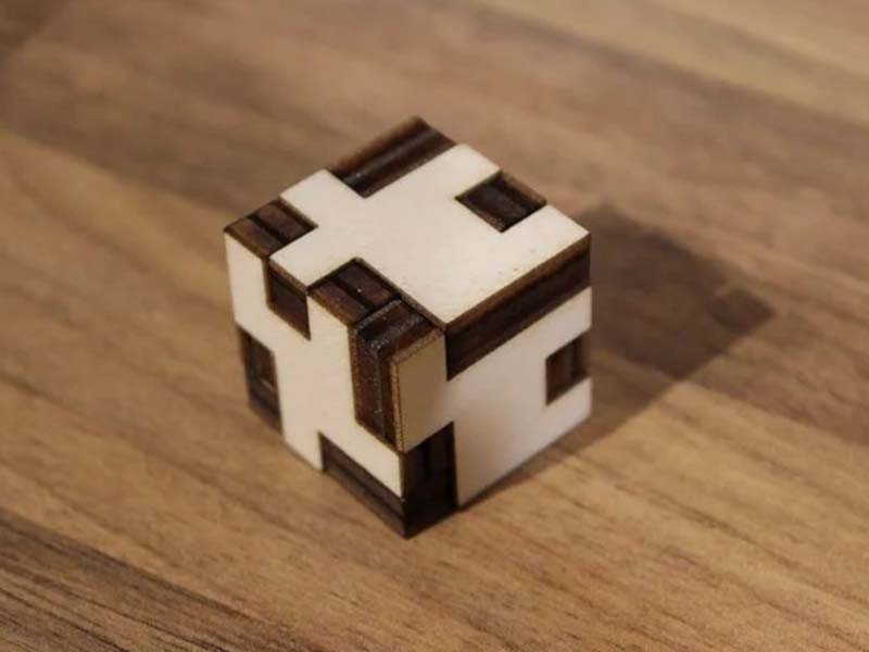 Laser Cut Kids Educational Cube Puzzle Box Template Vector File ...