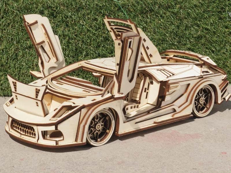 Laser Cut Lamborghini Car 3D Model Vector Files | Vectors File