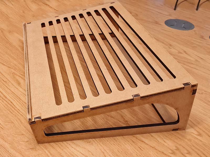 Laser Cut Laptop Stand Wooden Desk Stand for Laptop Vector File ...