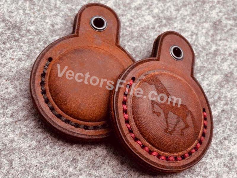 Laser Cut Leather Keychain Design Vector File | Vectors File