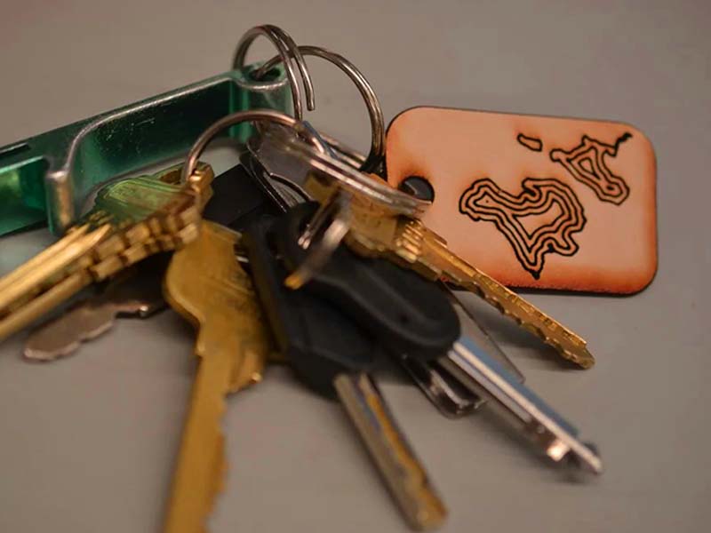 Laser Cut Leather Keychain Template DXF CDR Ai Vector File | Vectors File