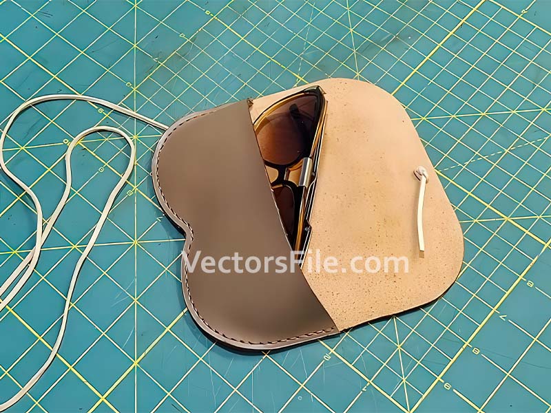 Laser Cut Leather Sunglasses Case Pattern Leather Pouch Template ...