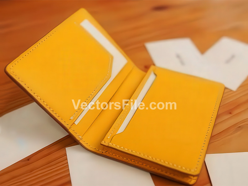 laser Cut Leather Wallet Business and Credit Card Case Design | Vectors ...